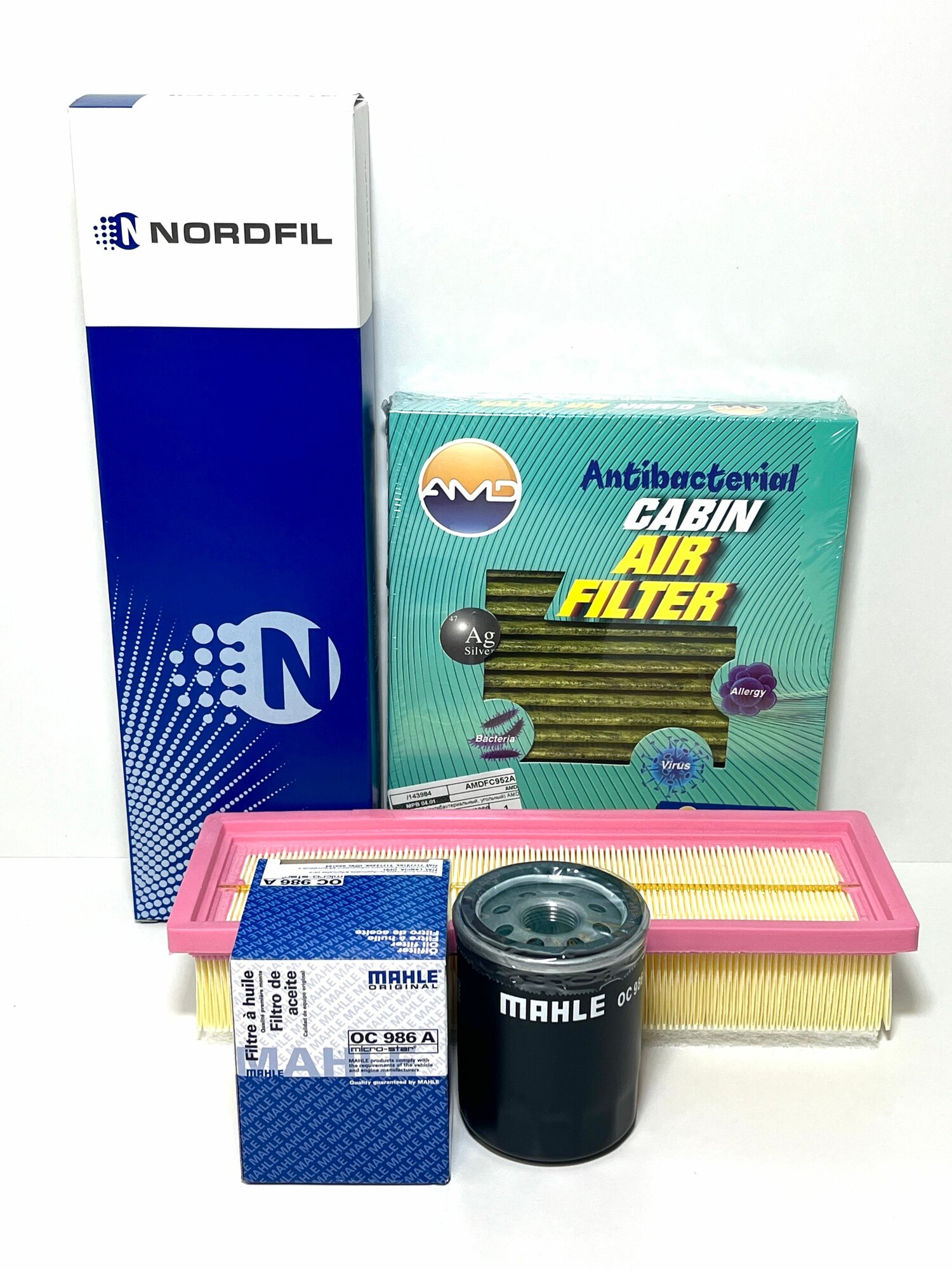 Комплект фильтров для Fiat Linea (Фиат Линеа 2007-2015) Фильтр воздушный + масляный + салонный