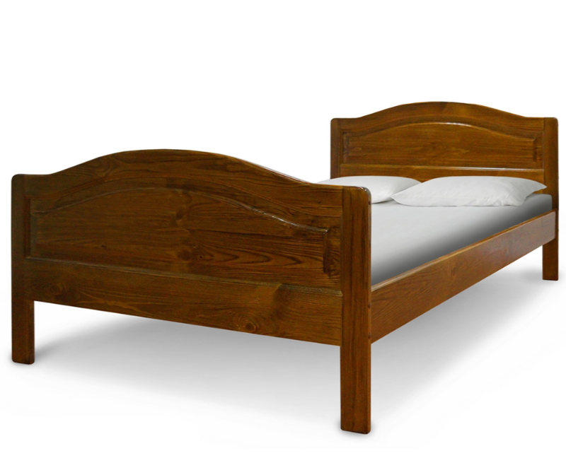 Кровать "Новинка" из массива сосны 90x200 см, Классический орех 2