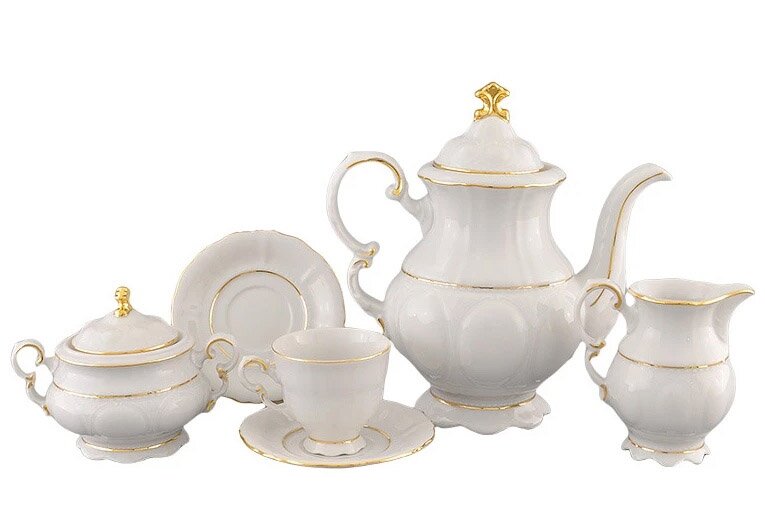 Кофейный сервиз Мокко на 6 персон 15 предметов 100 мл, Соната 07160713-1139, Leander