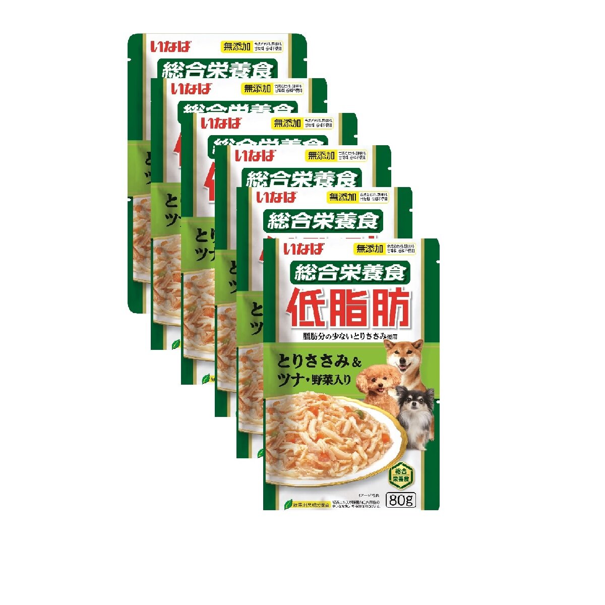 Влажный корм для собак Inaba Teishibo Куриное филе с тунцом и овощами в желе 80г*6шт