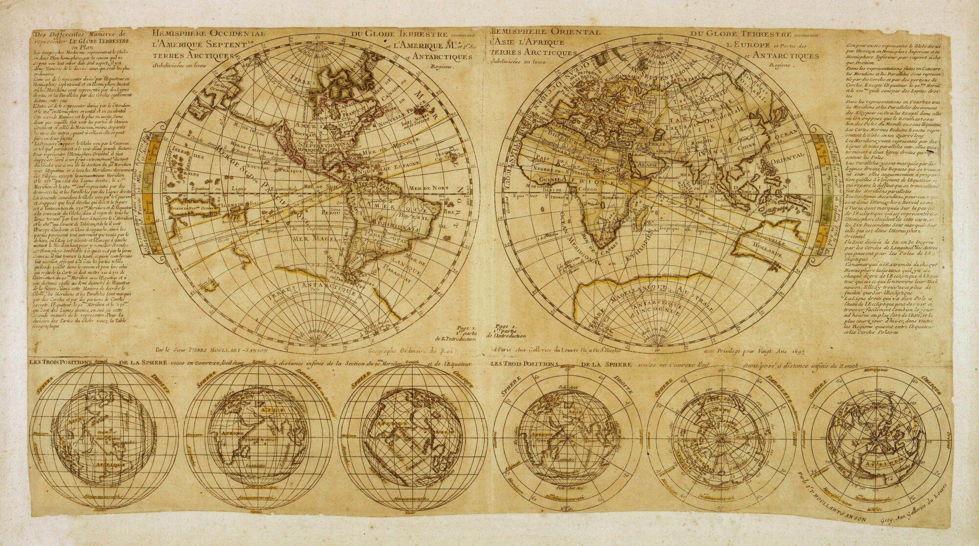 Картина RiverART "Планисфера Муллара" цифровая печать на холсте, подрамник (50х90см.)