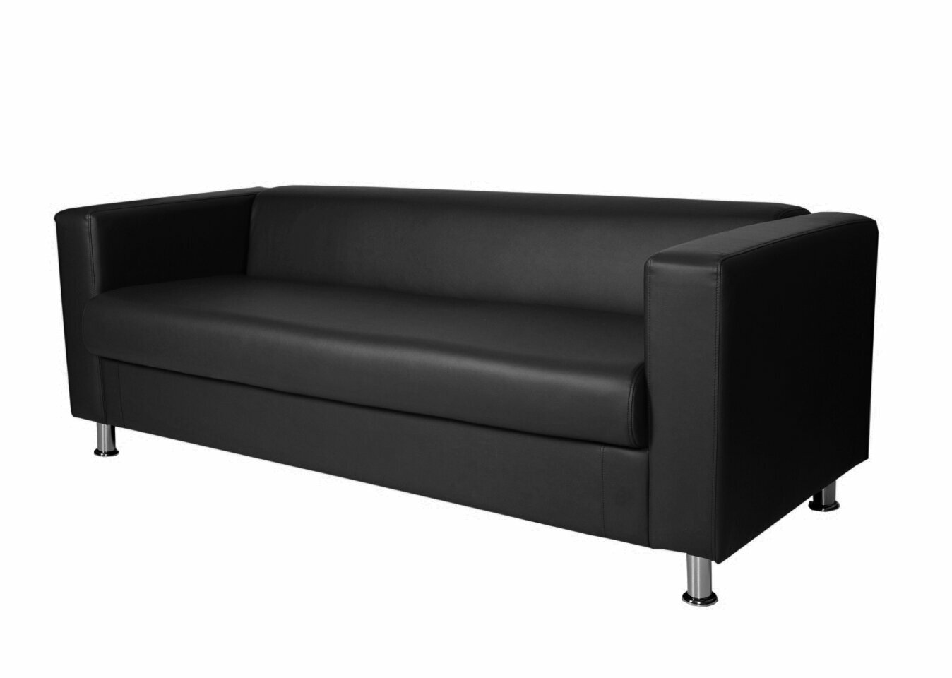 Офисный диван Милан 150 Sofa, искусственная кожа Galaxy Black