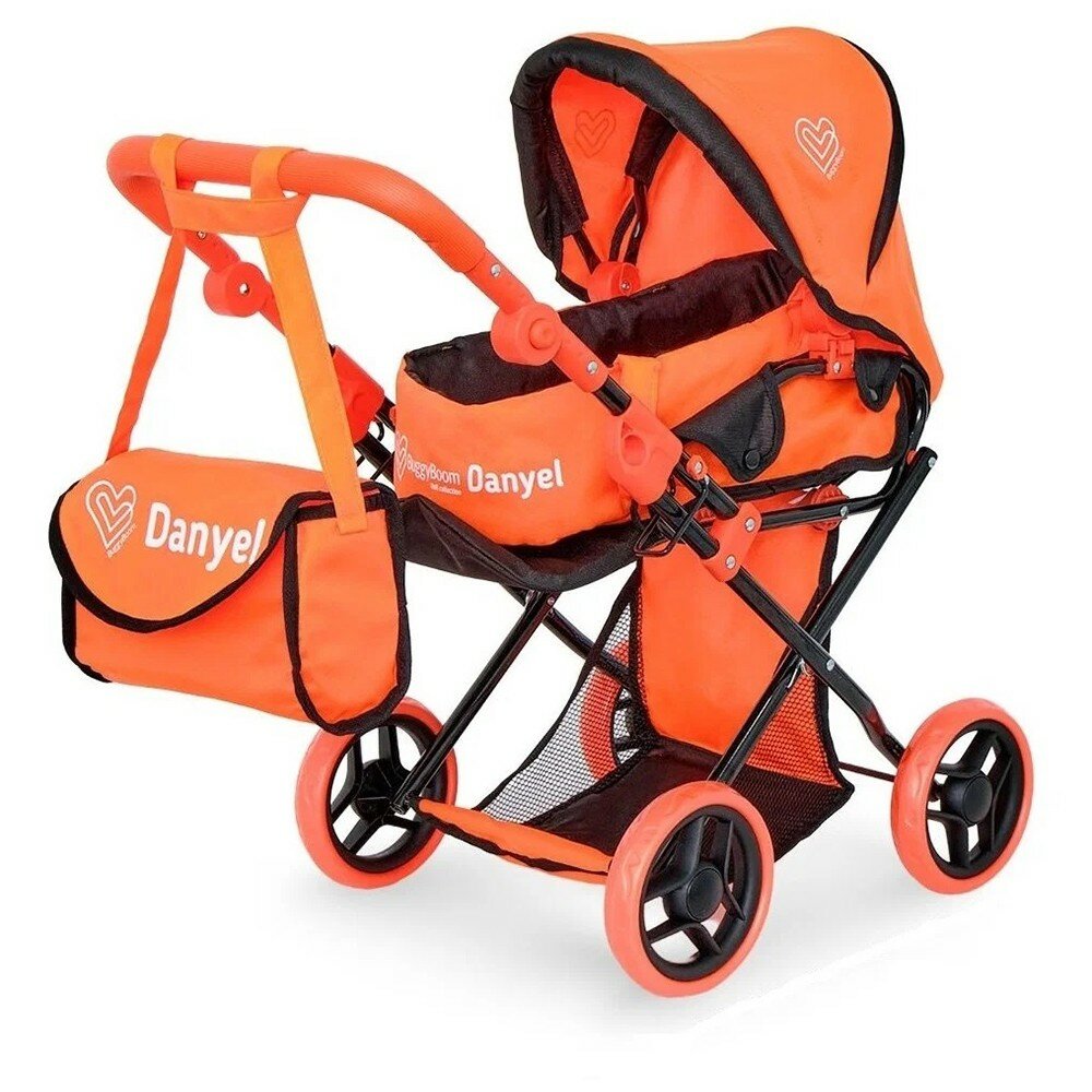 Коляска для куклы Buggy Boom "Infinia", трансформер, оранжевая (8450-1125)