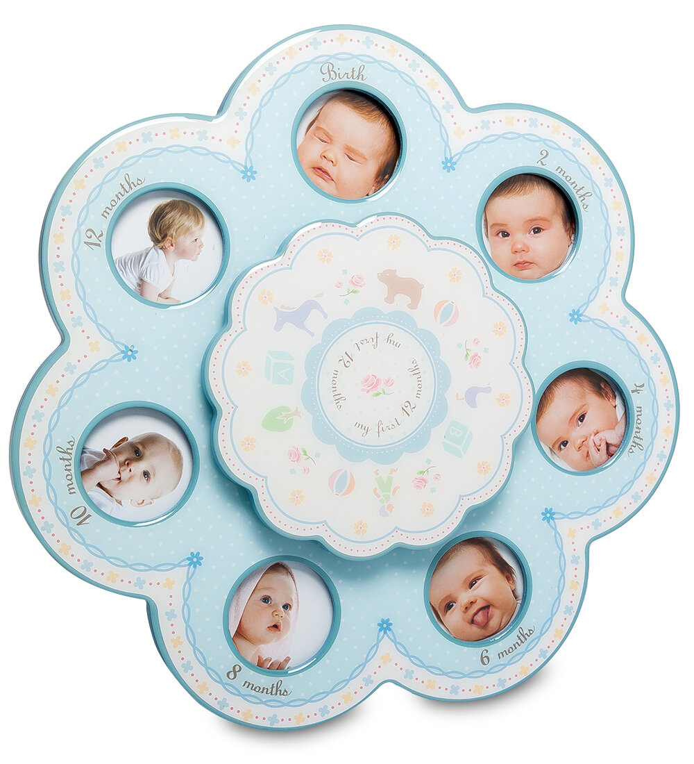 Муз. фоторамка 'Первые месяцы' (на 7 фото: 5х5)