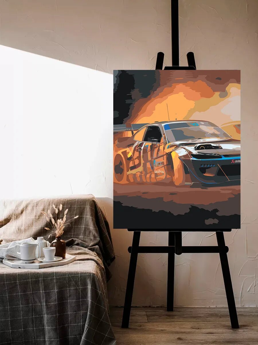 Картина по номерам Nissan Silvia Спортивное купе Дрифт