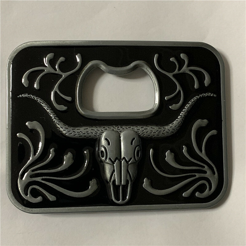 Ковбойская бляха пряжка для ремня открывалка металлическая с бычья голова