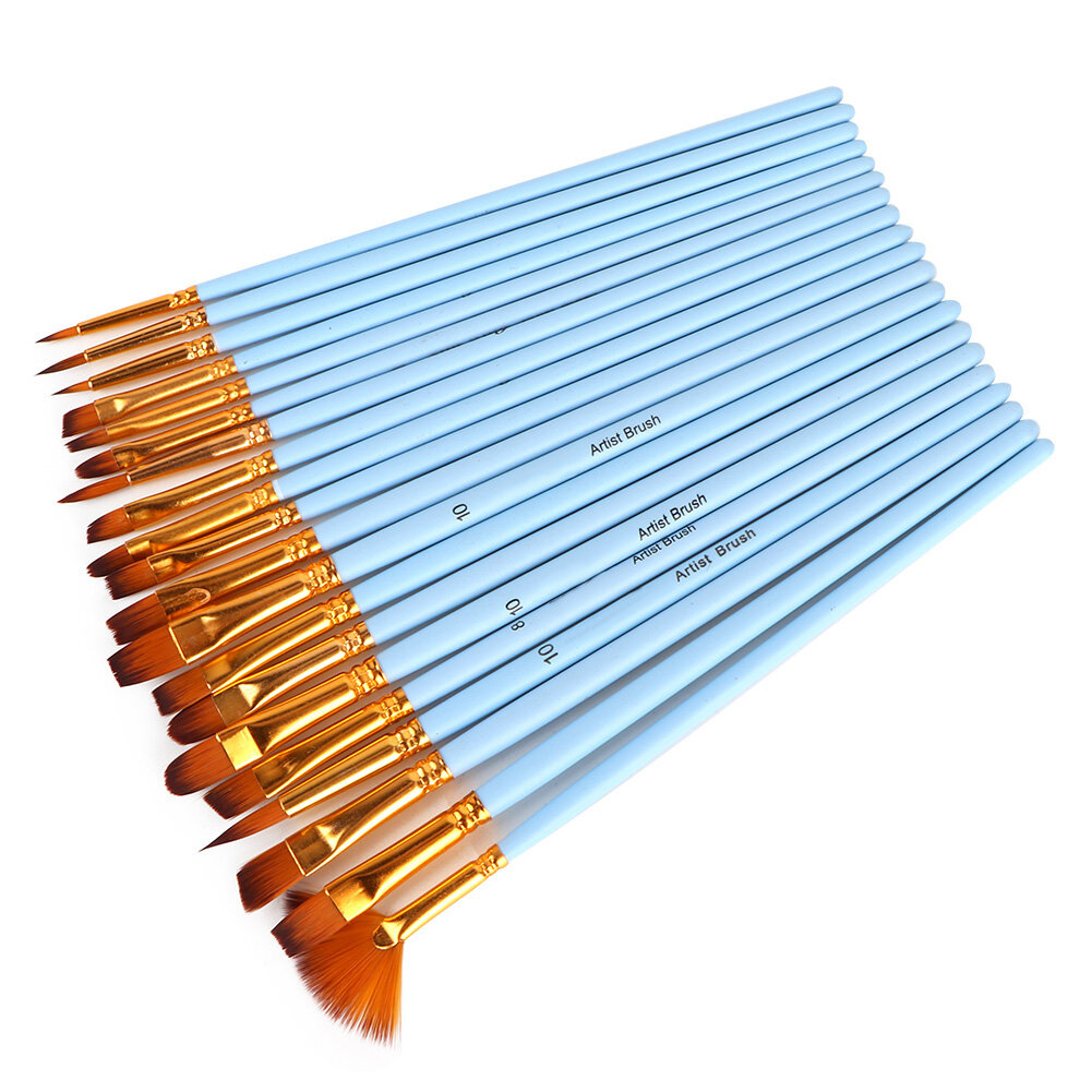 Набор акварельных кистей для художников, 20 шт. нейлоновые кисти для акварельных красок для рисования, акварельная кисть, инструменты для рисования для художников, студентов, начинающих