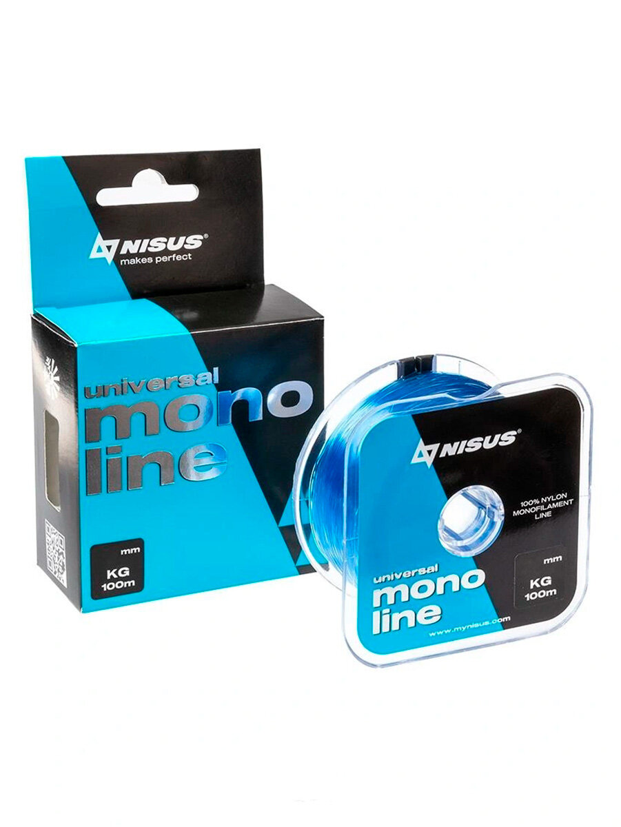 Леска для рыбалки Nisus MONOLINE Blue Nylon 0,45mm/100m (N-MB-045-100)
