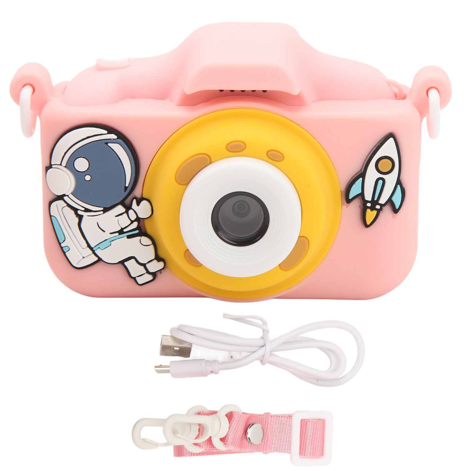 Детская камера 20MP HD Двойная камера розовая цифровая камера астронавта -астронавт для рождественских подарков на день рождения