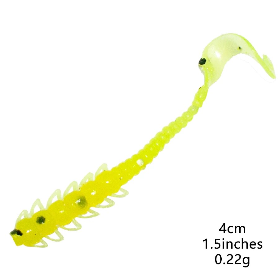 GETHOOKED Лиственница черви планктон 10 шт. Светло-желтый, Желтый