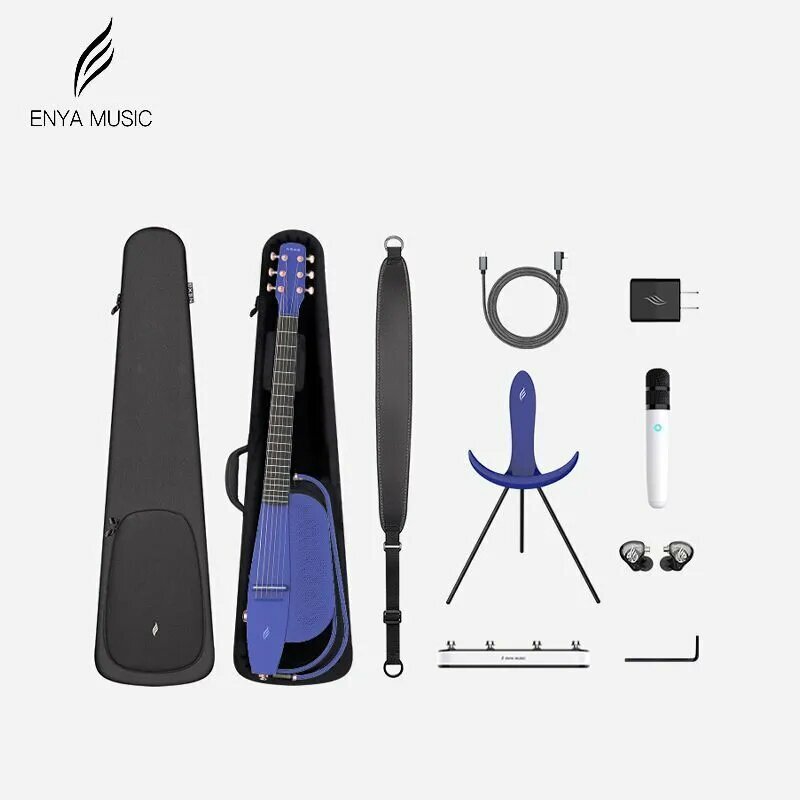 Enya NEXG2 Carbon Fiber Smart Guitar Бесшумная фолк-гитара для мальчиков и девочек (фиолетовая)