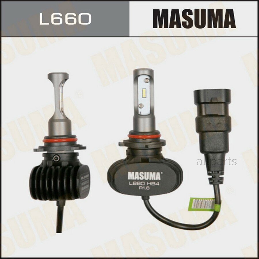 MASUMA L660 лампы светодиодные MASUMA LED HB4 6000K 4000LM P22D, комплект 2ШТ