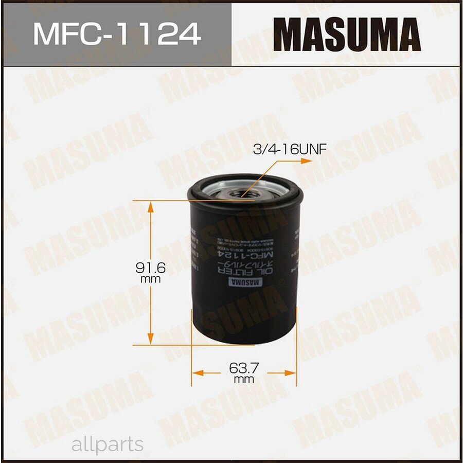 MASUMA MFC-1124 Фильтр масляный TOYOTA ALLEX MASUMA MFC-1124