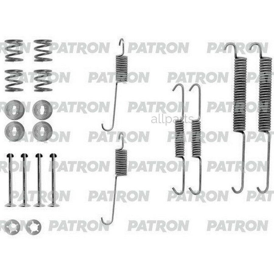 PATRON PSRK0030 Комплект монтажный тормозных колодок барабанных PEUGEOT: 206 SW 02-, 206 хечбэк 98-, 306 98-01, 306 хечбэк 98-01, RENAULT: CLIO II 98-, CLIO II фургон 98-, LAGUNA 93-01, VOLVO: 440 K 8