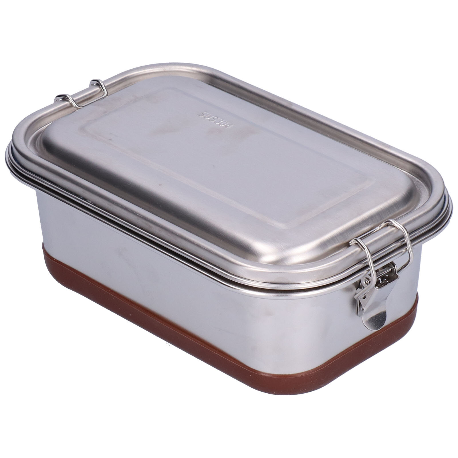 Контейнер для еды из нержавеющей стали, коробка для обеда Bento, водонепроницаемая герметичная коробка Bento для офиса, кемпинга, пикников, путешествий (двухслойный)