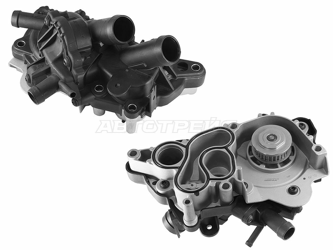Помпа, водяной насос в сборе для Шкода Октавия, Рапид, Фольксваген Пассат CC, Тигуан арт STV1723H SAT
