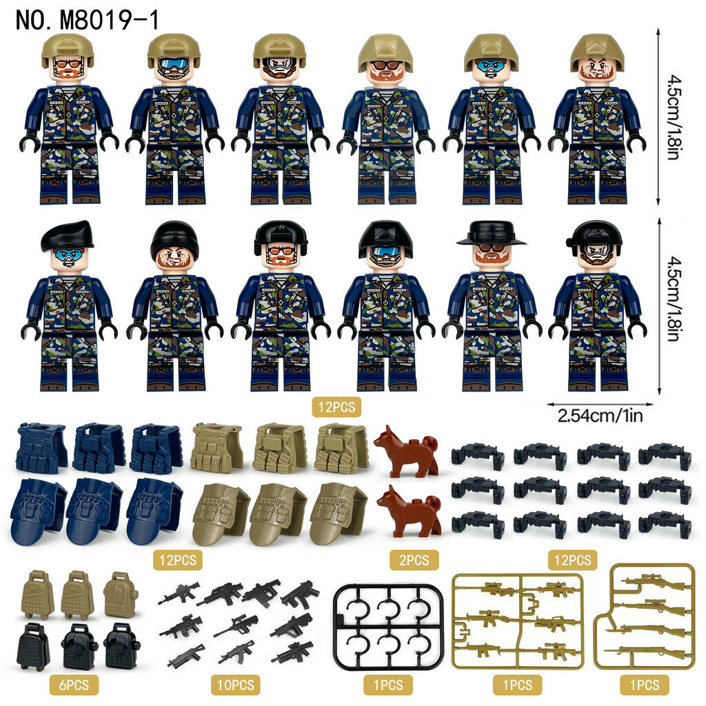 Specia force soldiers building blocks sets model kids toy for creative play and collecting