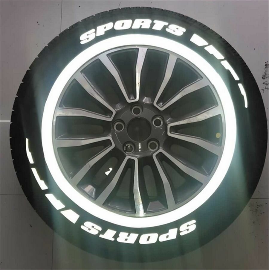 3d-наклейки для автомобилей, 8 групп спортивных и тормозных лезвий, ночные светоотражающие постоянные надписи на шинах, декор, наклейки, комплект наклеек для 4 шин