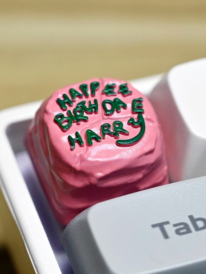 Кейкапы для механической клавиатуры-Гарри Поттер, смоляной кейкап ручной работы, Торт ХагридаB