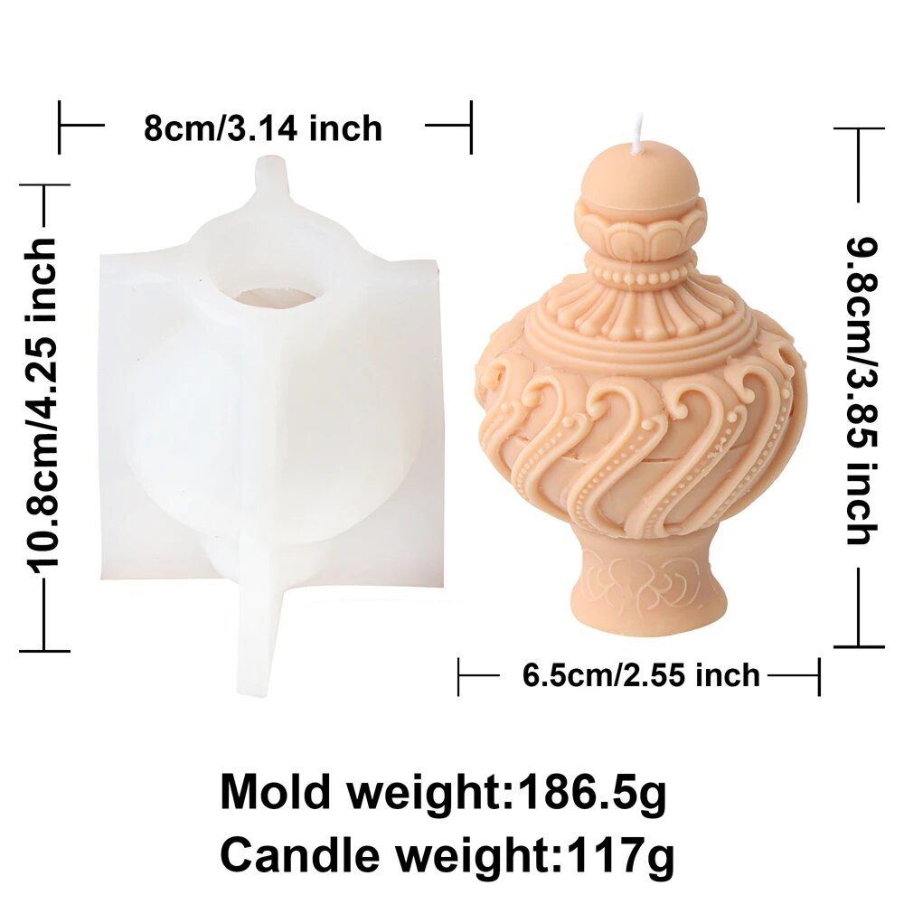 Силиконовая Форма Для Свечей С Дизайном Короны, 3D Форма Римской Колонны, Домашний Декор, Сделай Сам