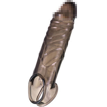 ToyFa Xlover Penis Extender, черная Реалистичная насадка с петлей для мошонки