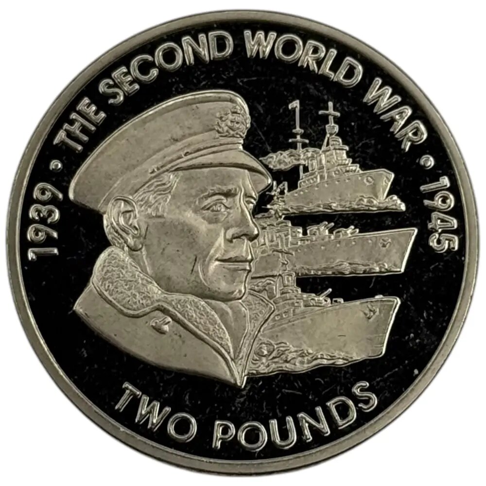 Брит. тер. в Индийском океане 2 фунта 2019 г. (80 лет началу Второй мировой войны - Моряк) (CN)