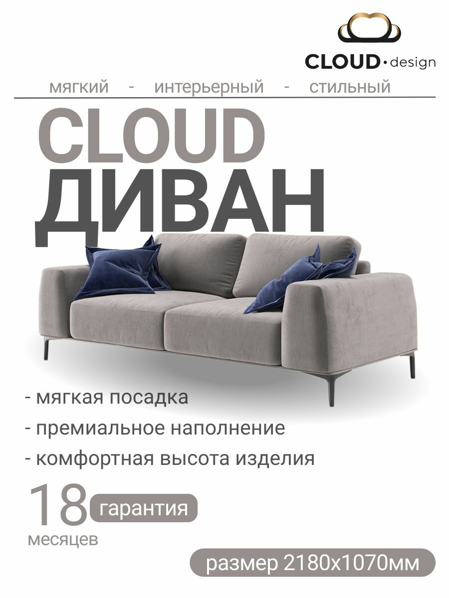 Прямой диван CLOUD двухсекционный