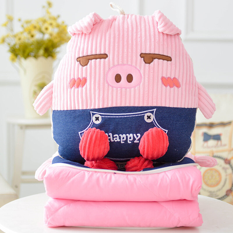 Двухсторонняя подушка и одеяло 2-в-1, универсальное автомобильное складное одеяло для всех сезонов, подушка для дивана, одеяло для сна в автомобиле