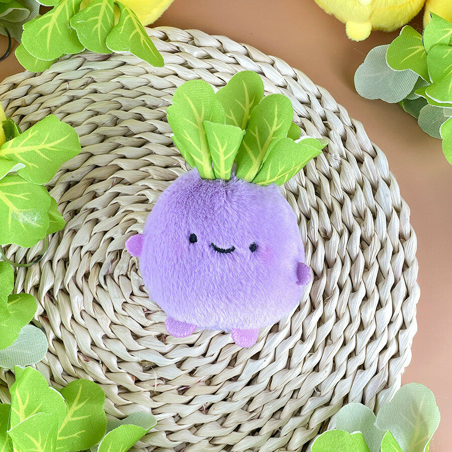 Playful plush veggie doll keychain for creative home decor gifts for kids teens