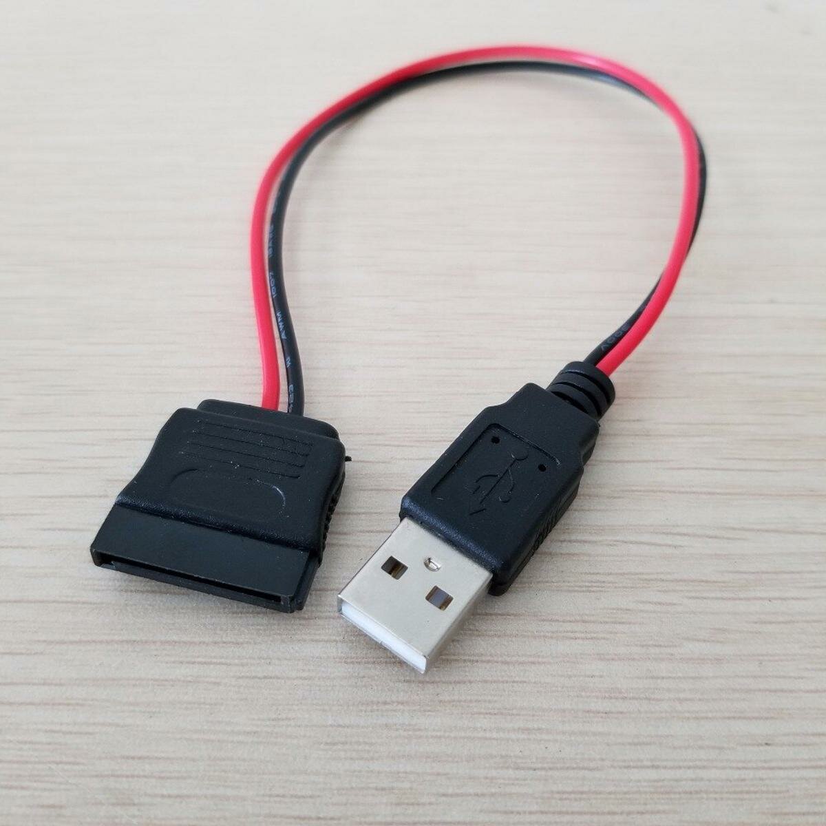 USB Male to 15Pin SATA Female адаптер кабель питания шнур 18AWG 30 см для ноутбука 2.5 жесткий диск HDD SSD