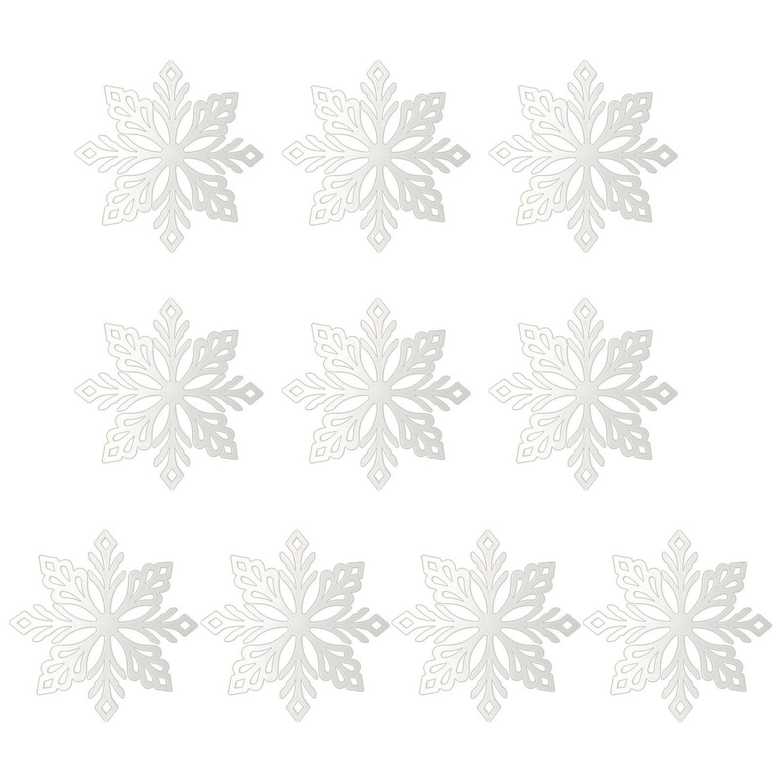 Рождественская подвеска в виде снежинки, набор из 10 рождественских украшений для праздничного фона