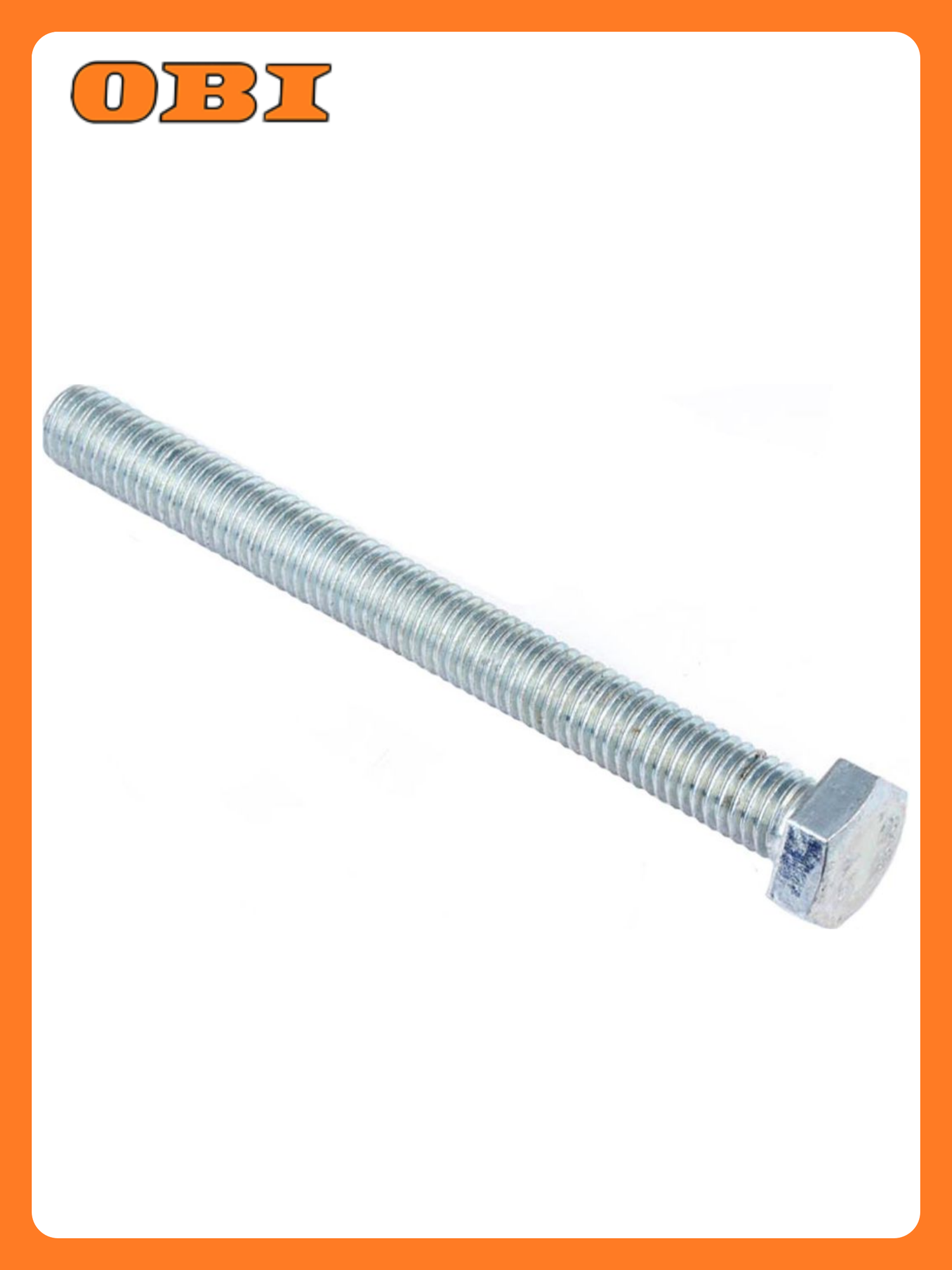 Болт DIN 933 Стройбат M6x80, шестигранный, оцинкованный, 4 шт