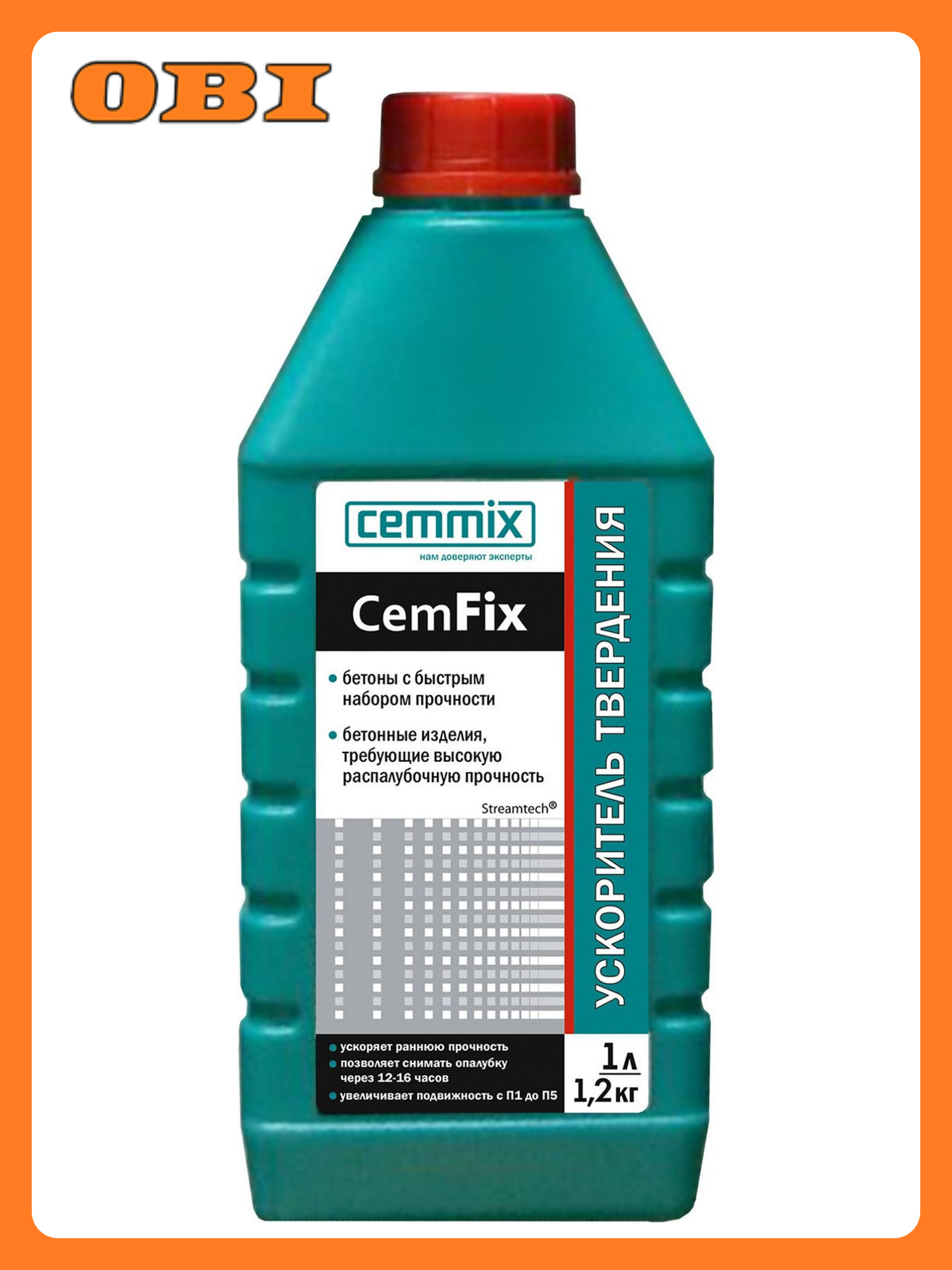 Ускоритель твердения Cemfix CemMix, для бетона, канистра, 1л