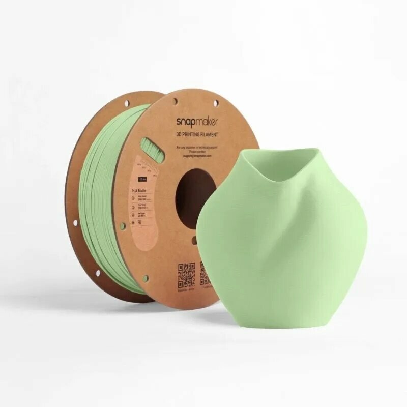 Snapmaker Матовый PLA для аксессуаров 3D принтера, текстурированный, прочный и легко очищаемый (светло-зеленый 1 кг)