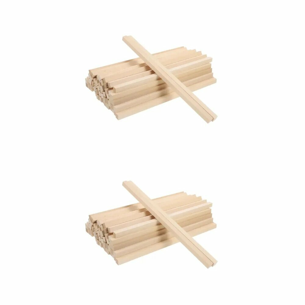 Деревянные квадратные палочки из липы для моделирования и творчества, набор из 120 штук