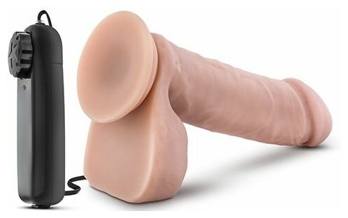 Blush Novelties Телесный вибратор THE GOALIE 8INCH DILDO - 20,3 см. Реалистики