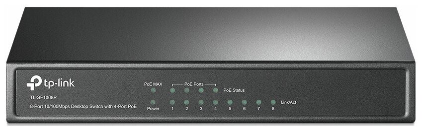 TP-Link TL-SF1008P Коммутатор 8-port 10/100M Desktop PoE Switch