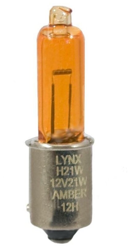 Лампа накаливания H21W 12V 21W BAY9S AMBER