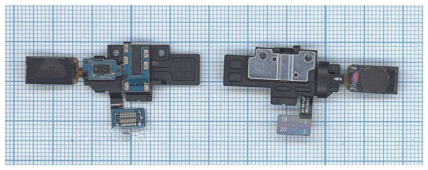 Аудио разъем для Samsung N5100 на шлейфе c динамиком и сенсором