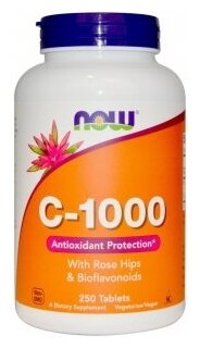 Vitamin C-1000 with Rose Hips and Bioflavonoids 250 таблеток