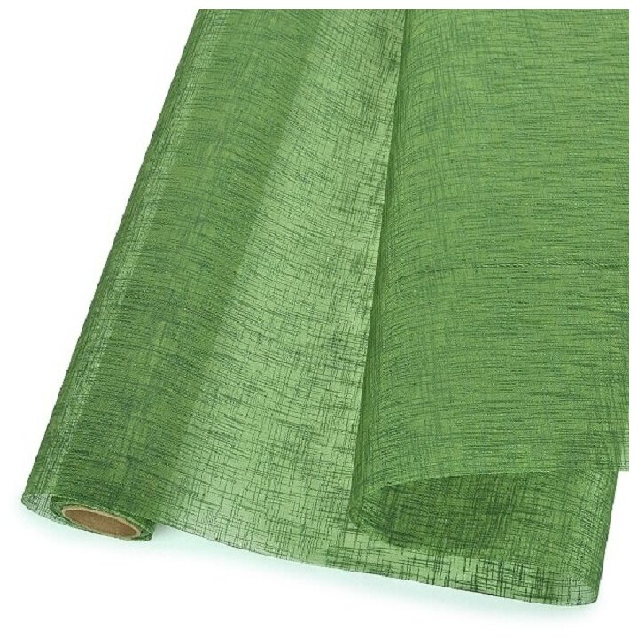 Упаковка для цветов и подарков "Стелато" зеленая в рулоне, 53см*4м