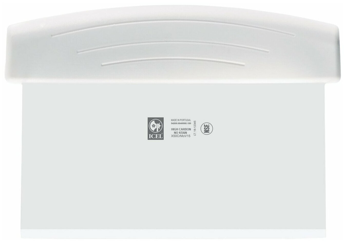 Скребок (разделитель для теста), рабочая часть 8*15 см, нержавеющий, Icel