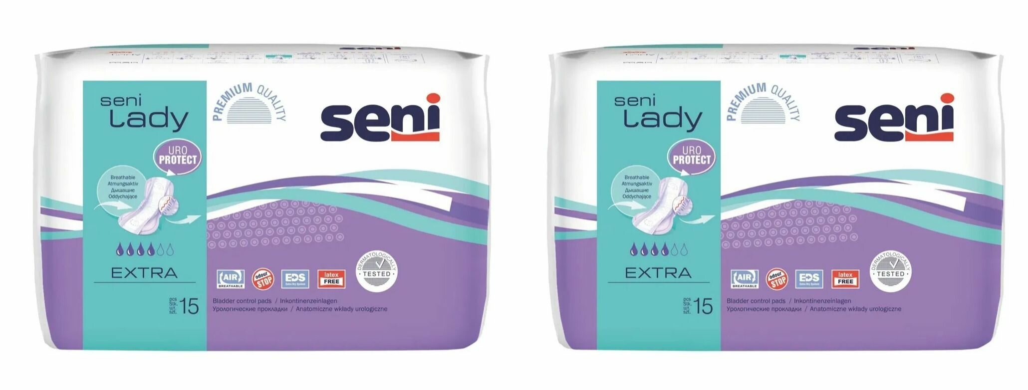 BELLA Прокладки урологические SENI LADY Extra 15шт, 2 уп
