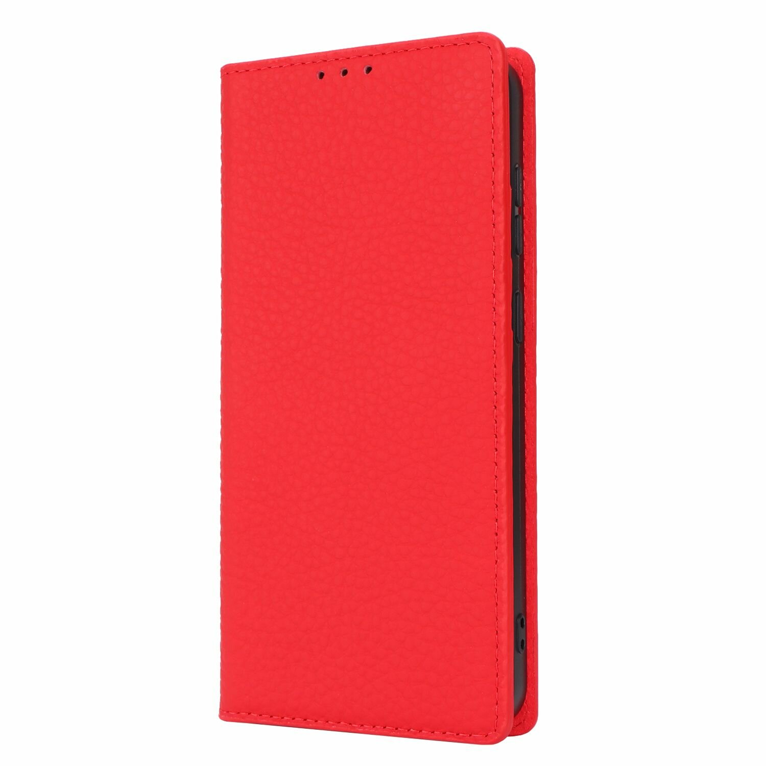 Чехол для Samsung S24 кожаная книжка красный — надёжная защита смартфона