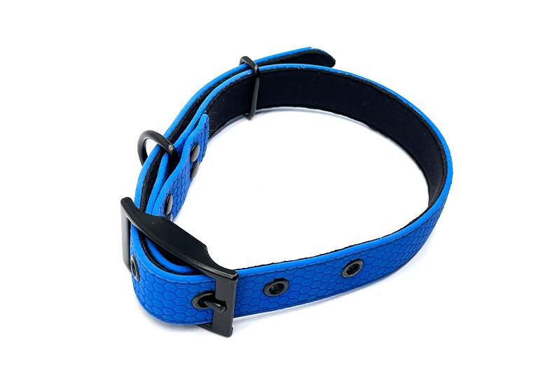 Ошейник из биотана гриппи с подкладкой из неопрена синий шир.25 мм размер M (35-50 см)