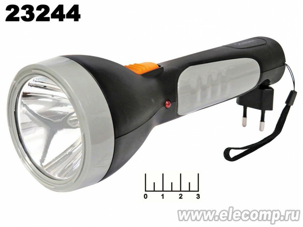 Фонарь 1 светодиод аккумуляторный Космос 7005LED-BL