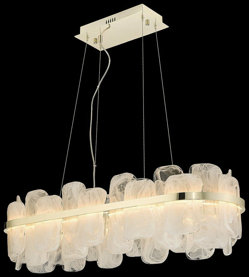 Люстра светодиодная Wertmark WE158.24.323 Nelly золото LED 1*125Вт LED 3000K