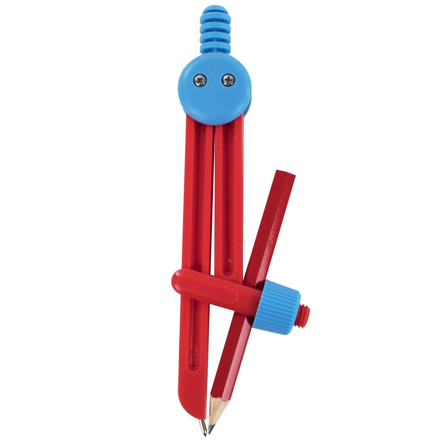 Упаковка 24 шт. Циркуль пифагор пластиковый, с карандашом, 110 мм, в чехле, 210236