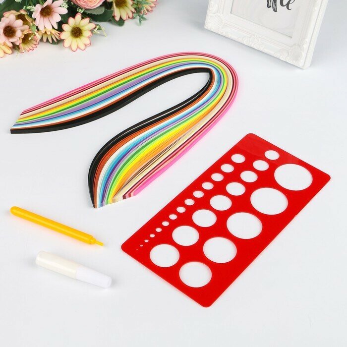 Набор для квиллинга (клей ПВА, инструмент для квиллинга, 240 полосок 0,5 см)