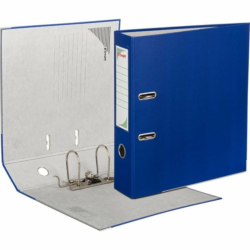 Папка-регистратор Комус Экономи 80 мм синяя, 1017483